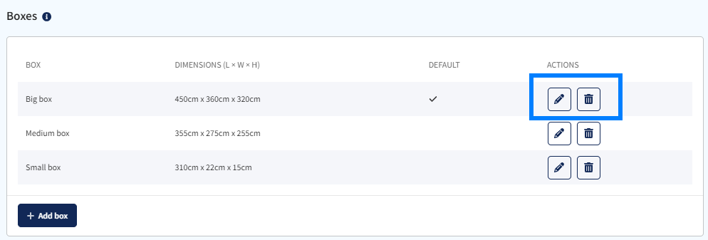 Boxes feature – Sendcloud Help Center